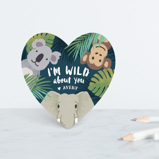 I'm Wild About You Classroom Valentine's Day Cards... | Minted