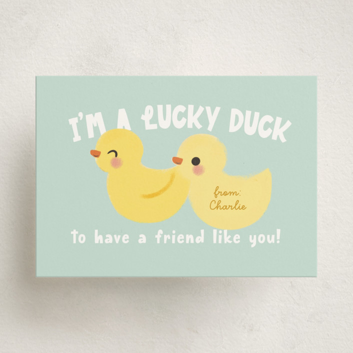Lucky duck Classroom Valentine's Day Cards by Itsy Belle Studio | Minted