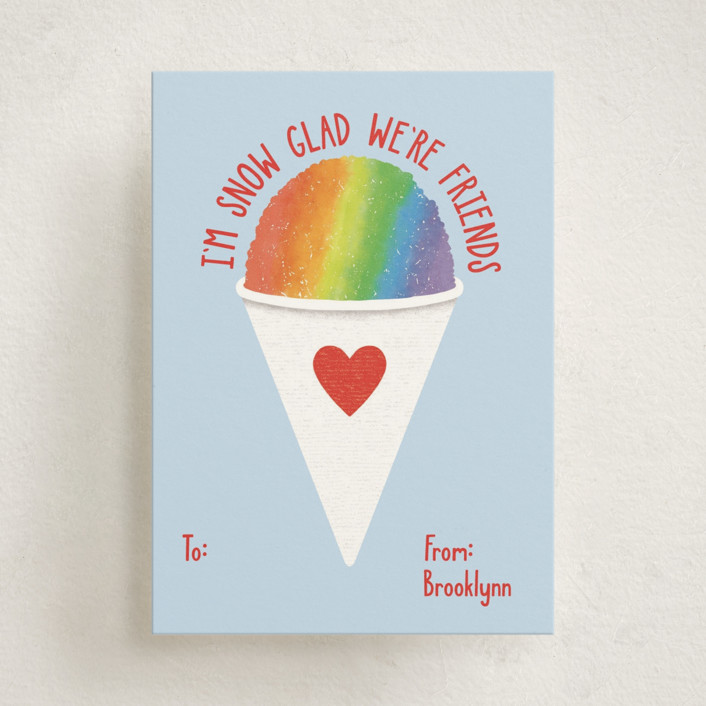 Snow Glad Classroom Valentine's Day Cards by Brynne Foster | Minted