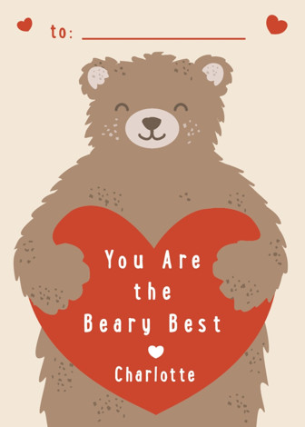 You Are the Beary Best Classroom Valentine's Cards by Jennifer Holbrook ...