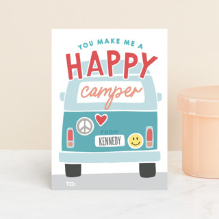 Happy Camper Van Classroom Valentine's Cards by Je... | Minted