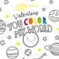 Color In My World Classroom Valentine's Cards by D... | Minted