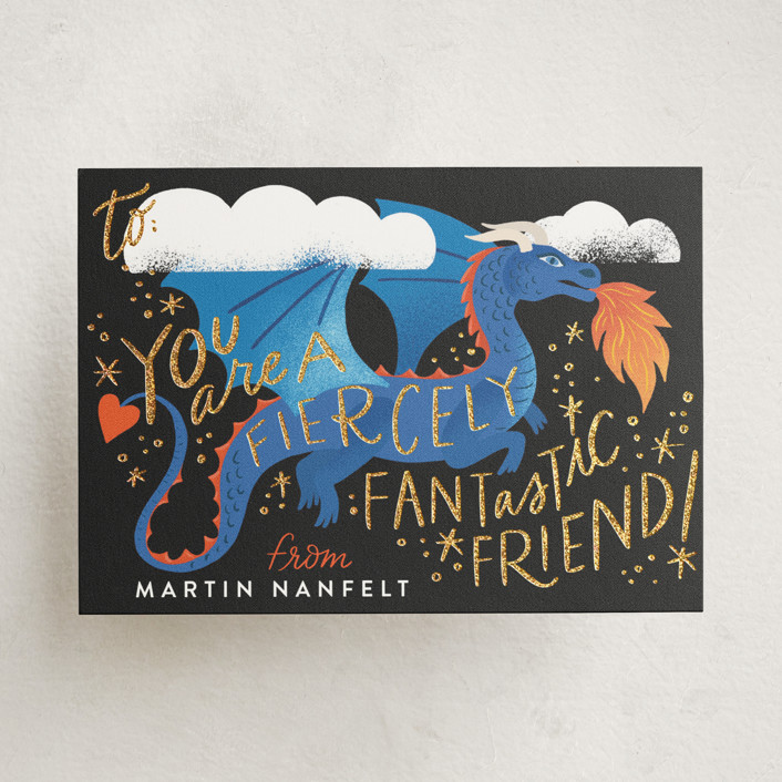 Dragon Foil-Pressed Classroom Valentine's Day Cards by Alethea and Ruth ...