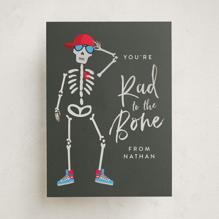 Rad to the Bone Foil-Pressed Classroom Valentine's Day Cards by Joanna ...