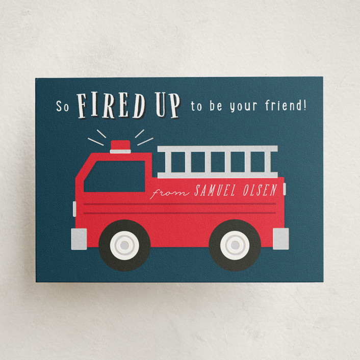 Fired Up Foil-Pressed Classroom Valentine's Day Cards by Kacey Kendrick ...