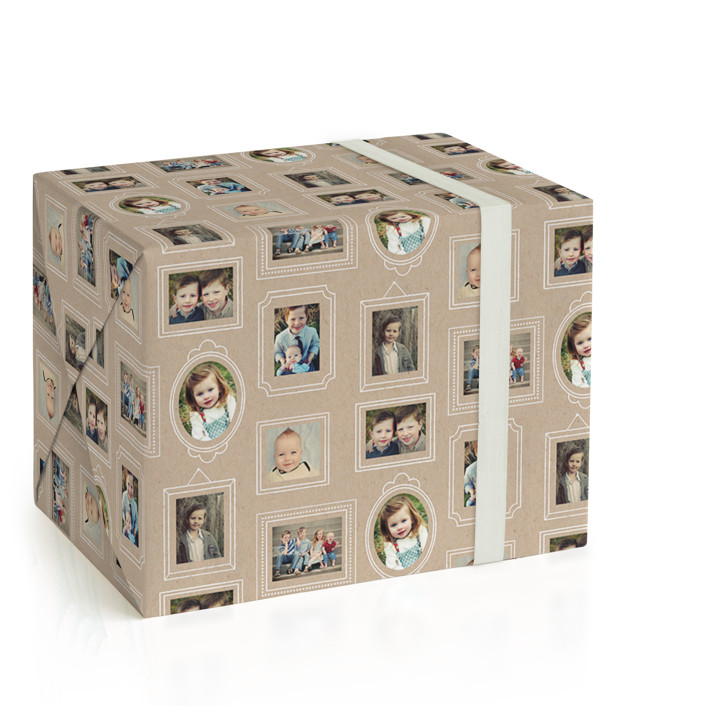 Krafted Frames Personalized Wrapping Paper by leslie hamer | Minted