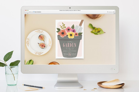 garden party flower pot Children's Birthday Party ... | Minted