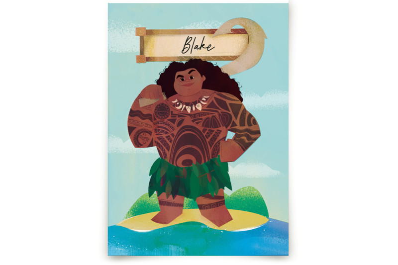 Maui the Wayfinder from Disney's Moana Disney Art Prints by Lori Wemple ...