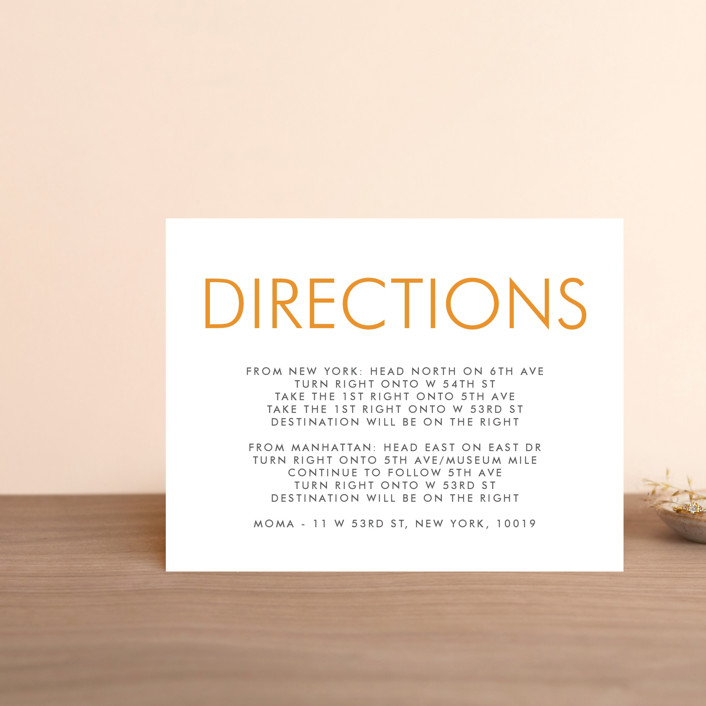 Minimalist Display Direction Cards by Nam Bourassa | Minted