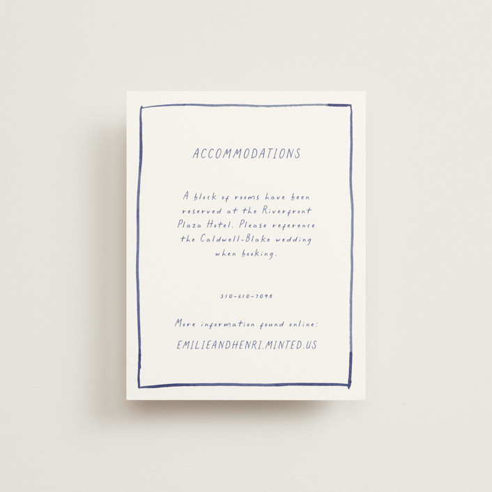 Blue Bells Direction Cards by Mere Paper | Minted