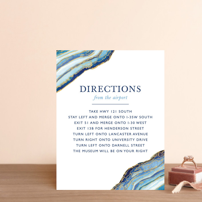 Gilt Agate Direction Cards by Kaydi Bishop | Minted