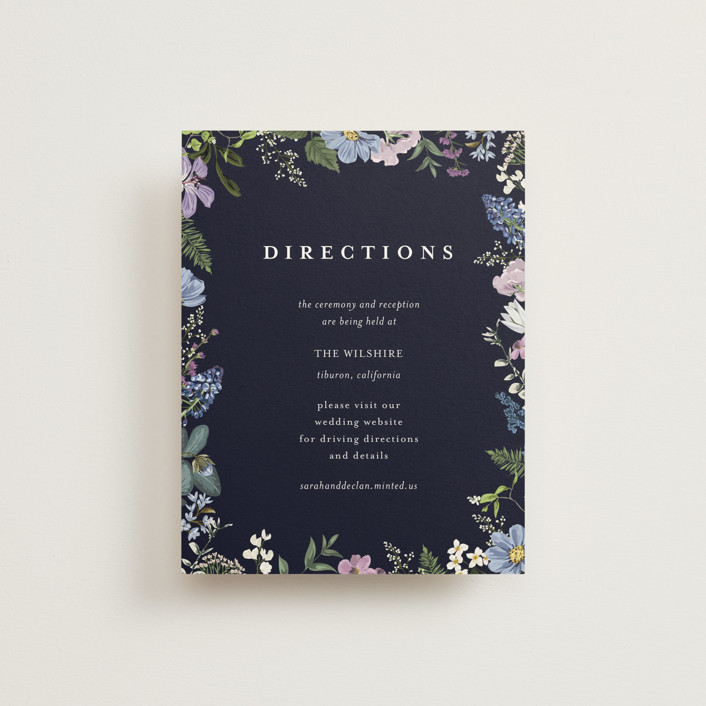 Lilac Bloom Direction Cards by Susan Moyal | Minted