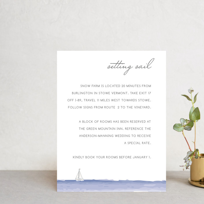 Set Sail Direction Cards by Sarah Brown | Minted