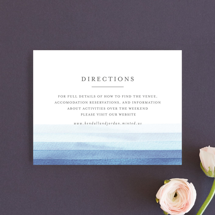Watercolour Stripe Direction Cards by Bethan | Minted