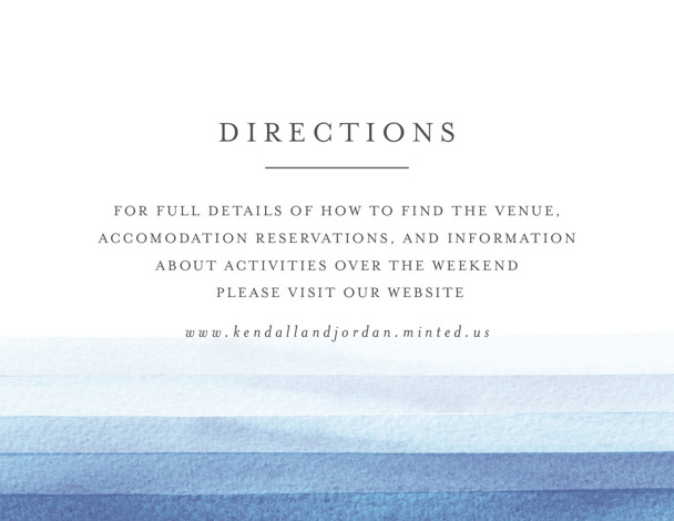 Watercolour Stripe Direction Cards by Bethan | Minted