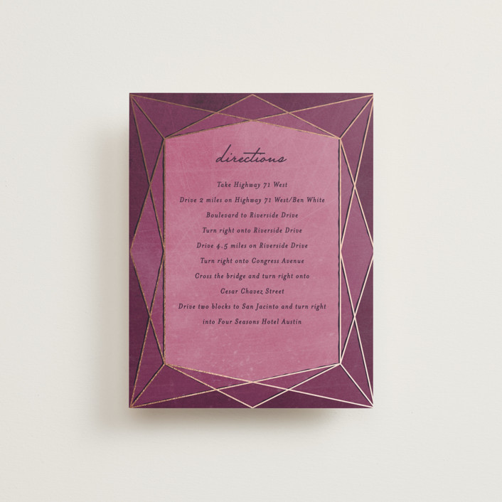 Abstract Jewel Direction Cards by Rebecca Bowen | Minted