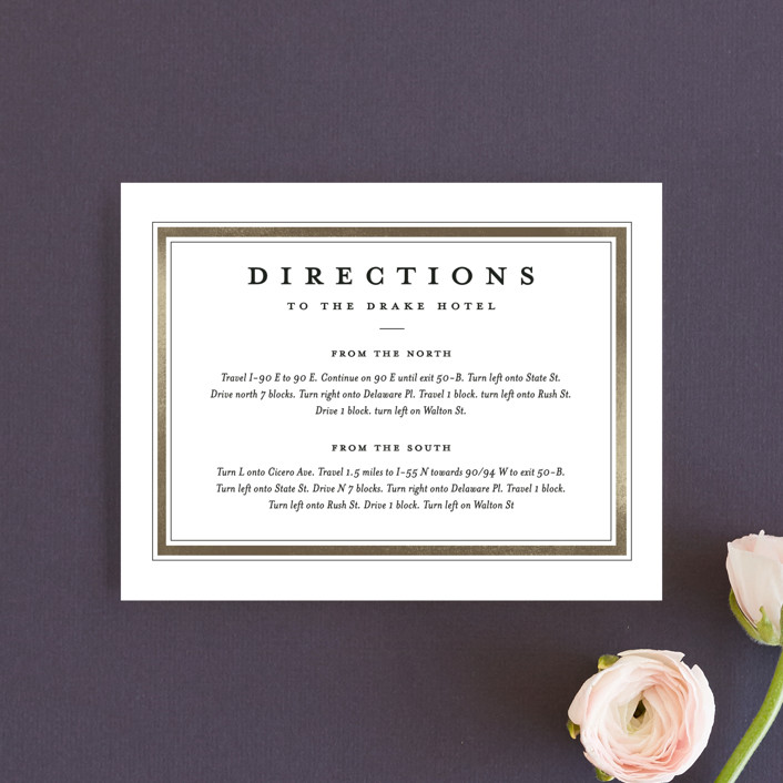 Classic Label Direction Cards by Stacey Meacham | Minted