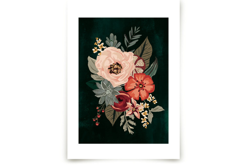 Mixed Botanicals II Fine Art Prints by Susan Moyal | Minted