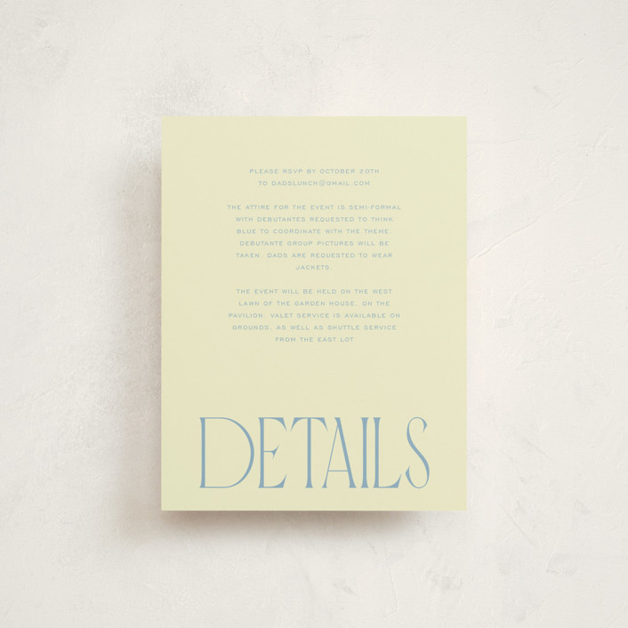 Dads and Debutantes Debutante Party Enclosure Cards by Ashlee Townsend ...