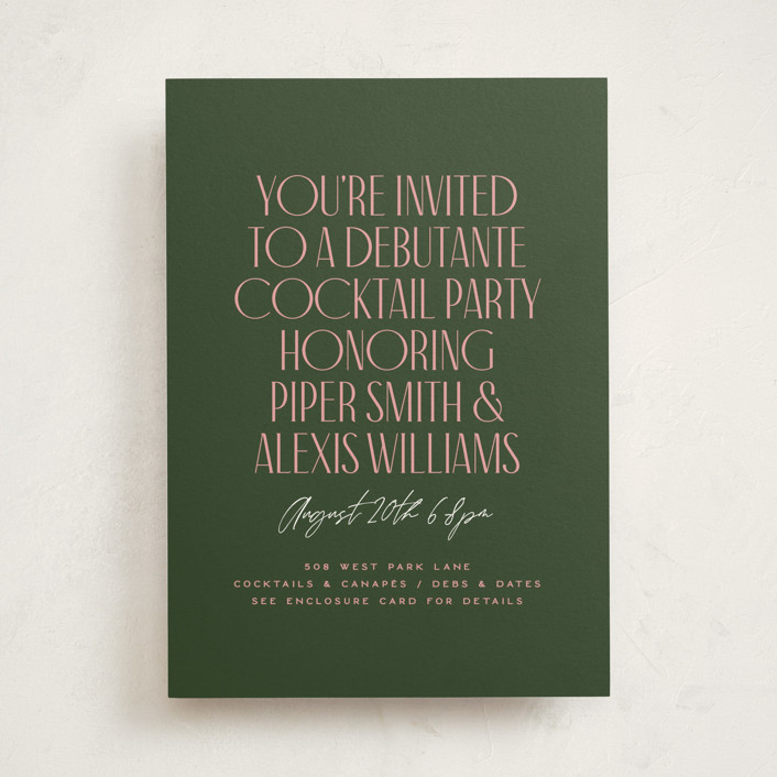 Personality Debutante Party Invitations by Owl and Toad | Minted