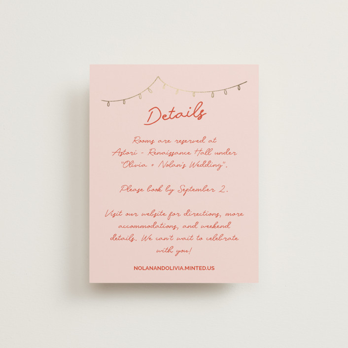 Party On! Foil-Pressed Direction Cards by Zove Ahhh | Minted