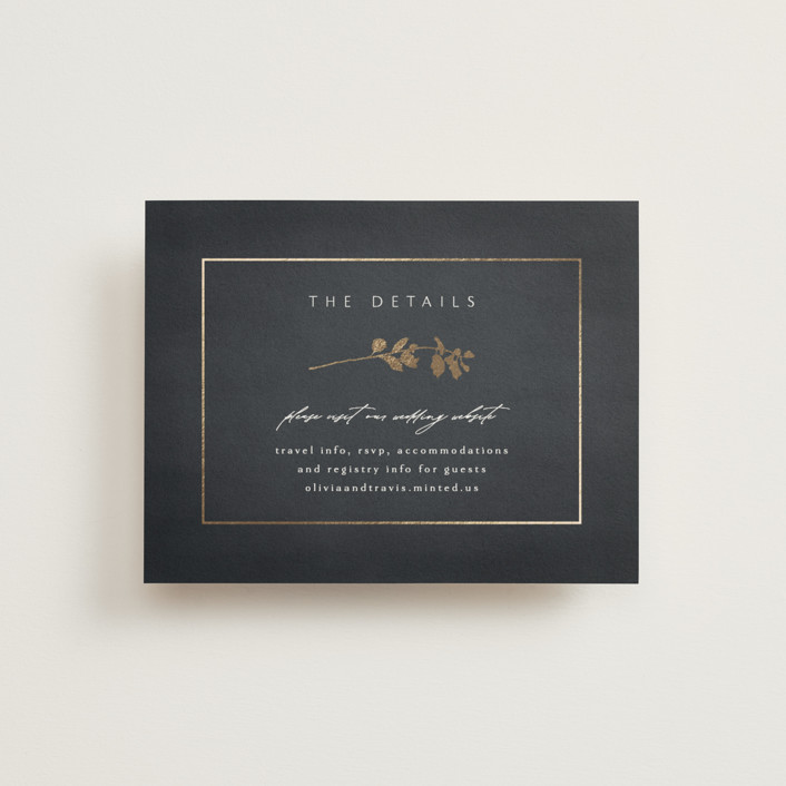 Quince Foil-Pressed Direction Cards by Kelly Schmidt | Minted