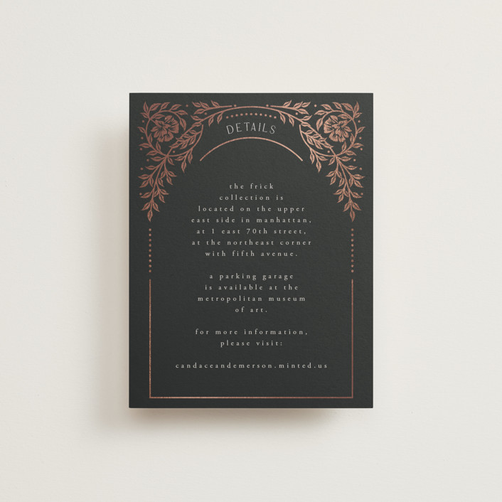 Gilded nouveau frame Foil-Pressed Direction Cards by Ana de Sousa | Minted
