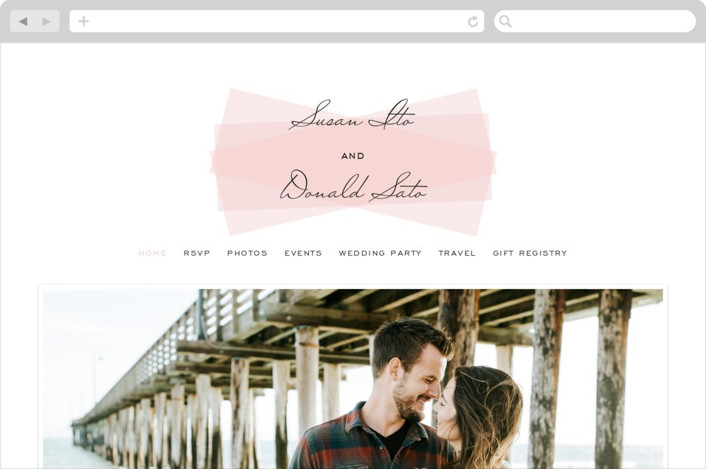 Romantic Frame Wedding Website by SimpleTe Design | Minted
