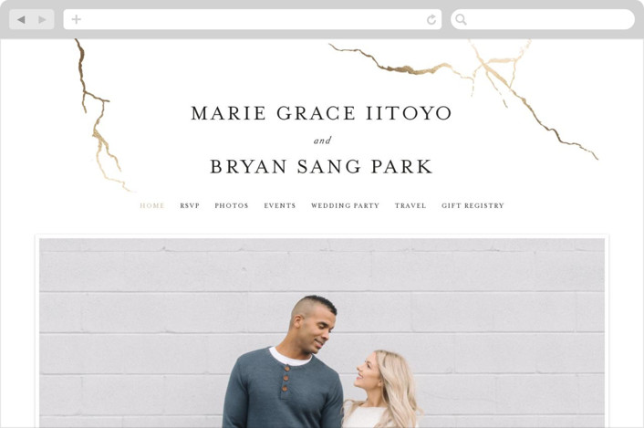 kintsugi Wedding Website by Design Lotus | Minted