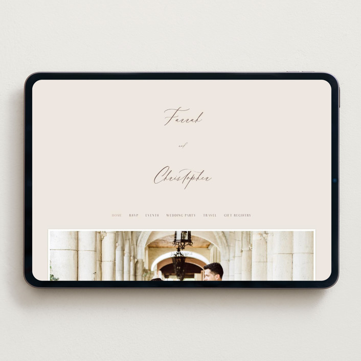 Beautifully Scripted Wedding Website by Hooray Creative | Minted