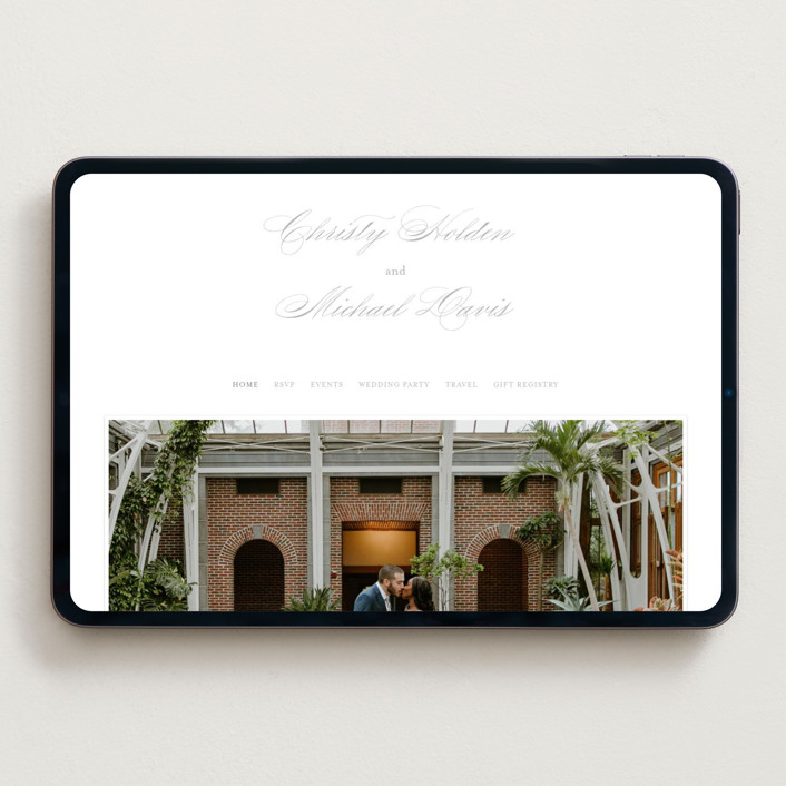 Monogrammed eternity Wedding Website by Creo Study | Minted