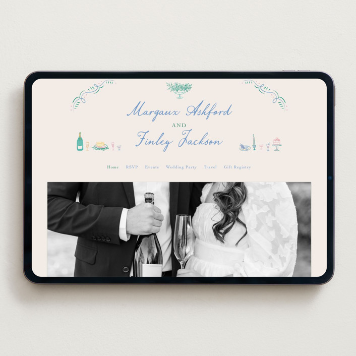Dining Wedding Website by Elly | Minted
