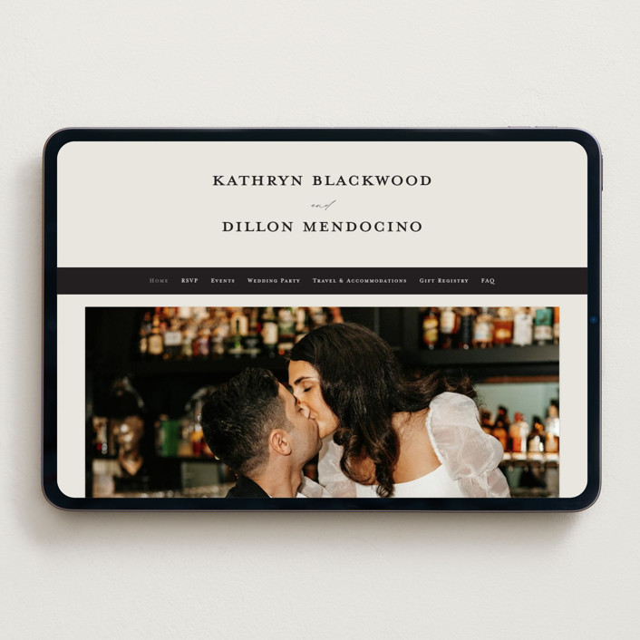 Modern Monogram Wedding Website by Erica Krystek | Minted