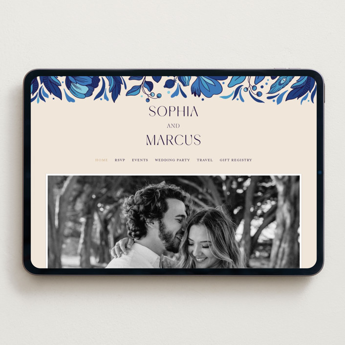 Gilded Wedding Website by GeekInk Design | Minted