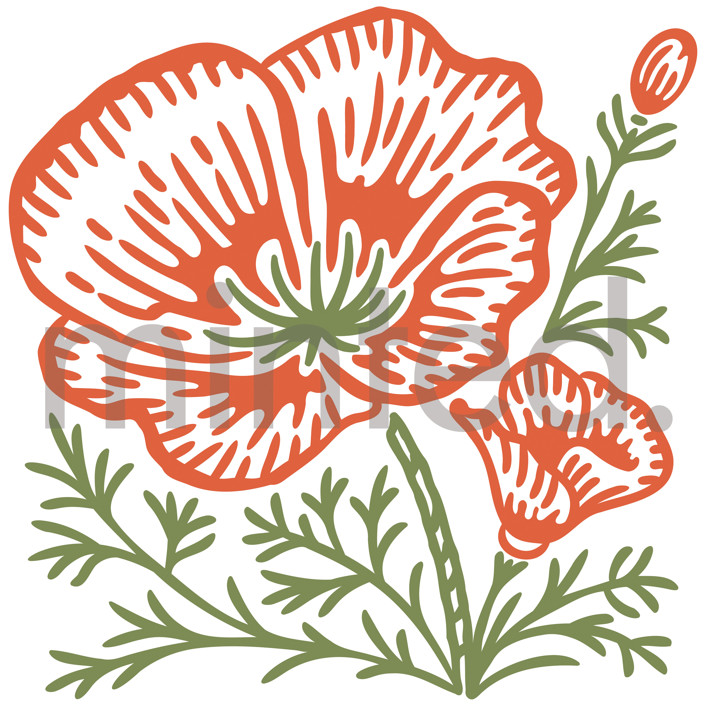 California Poppy (add-on) Design Element by Paper Sun Studio | Minted