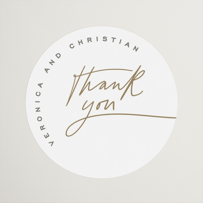 Scripted snapshot Engagement Party Favor Stickers by Creo Study | Minted