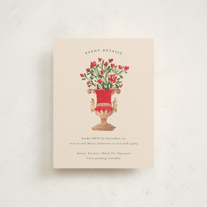 Regency Vase Foil-Pressed Debutante Party Enclosure Cards by Claudia ...