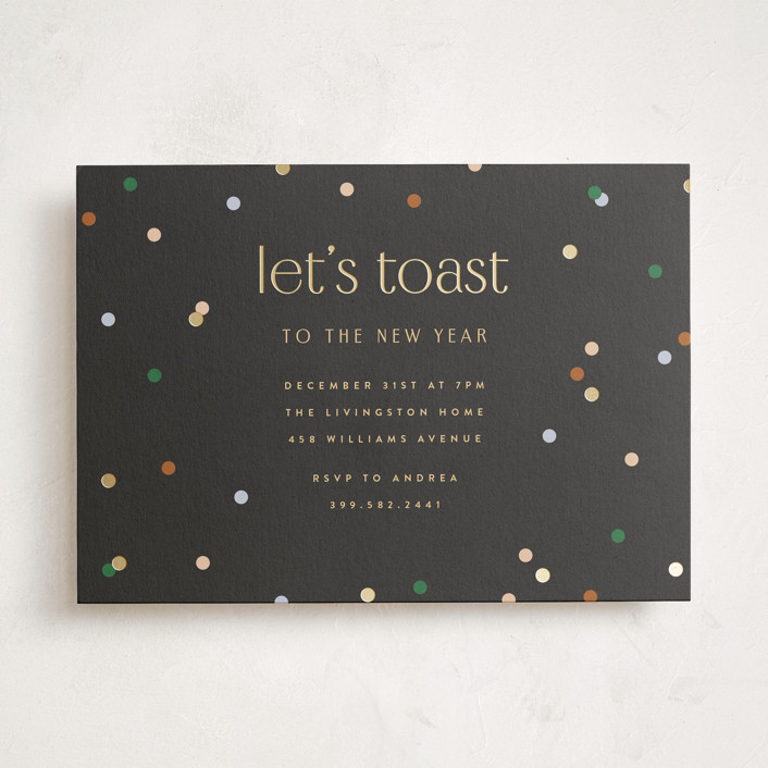 let's toast Foil-pressed Party Invitation by Ellen Schlegelmilch | Minted
