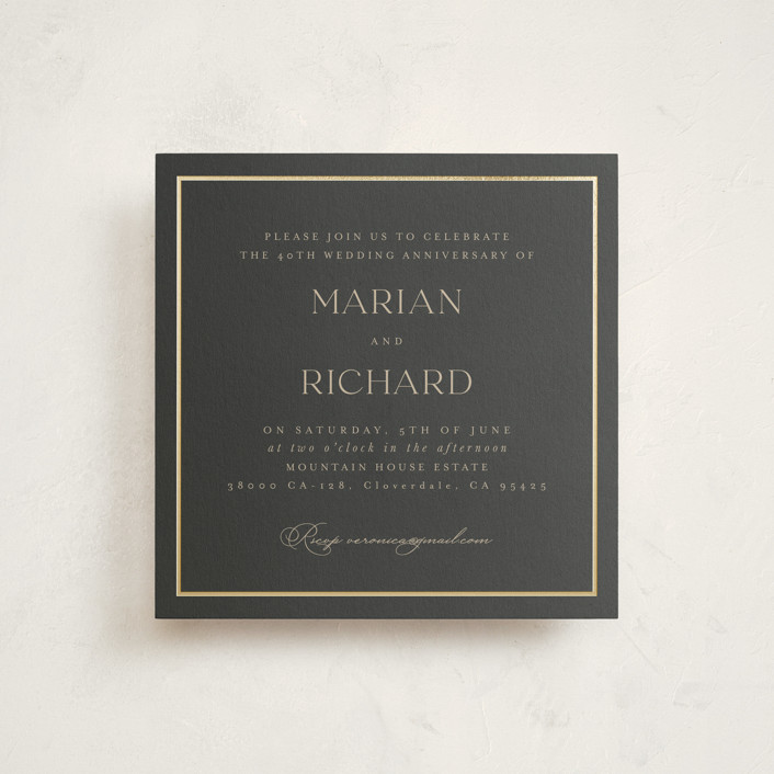 Timeless Charm Foil-pressed Party Invitation by Lucrecia Caporale | Minted