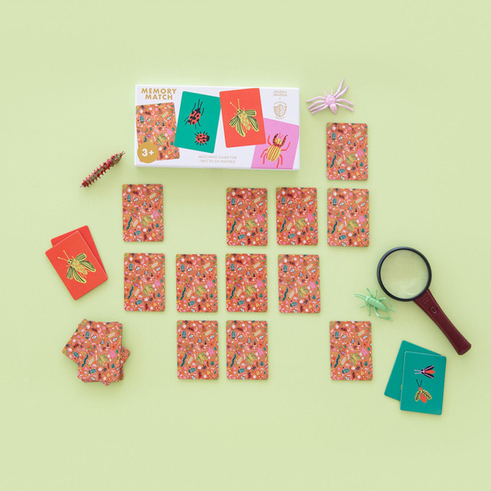 Backyard Bugs Memory Match Game Games by Jollity and Co | Minted