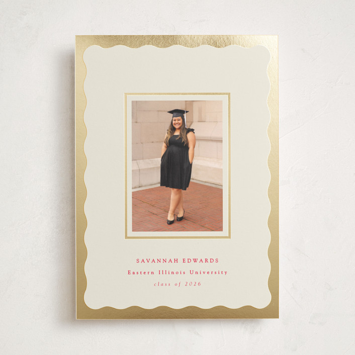 Decorative Frame Foil-Pressed Graduation Announcements by Baumbirdy ...