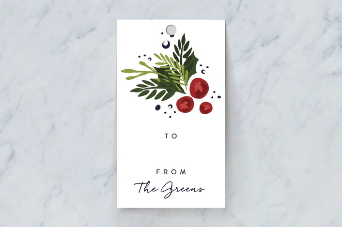 Berries and Greens Gift Tags by Amy Payne | Minted
