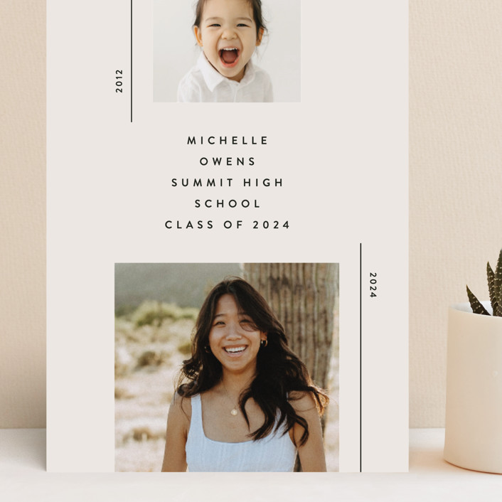 Modern Timeline Grand Graduation Announcements by Kelsey Mucci | Minted