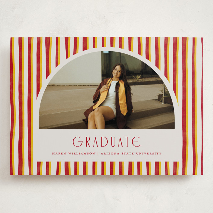 Grad Stripes Grand Graduation Announcements by Anna Elder | Minted