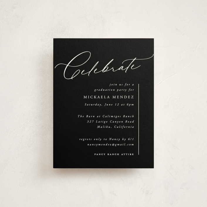 minimal script Graduation Insert Cards by Kamala Nahas | Minted
