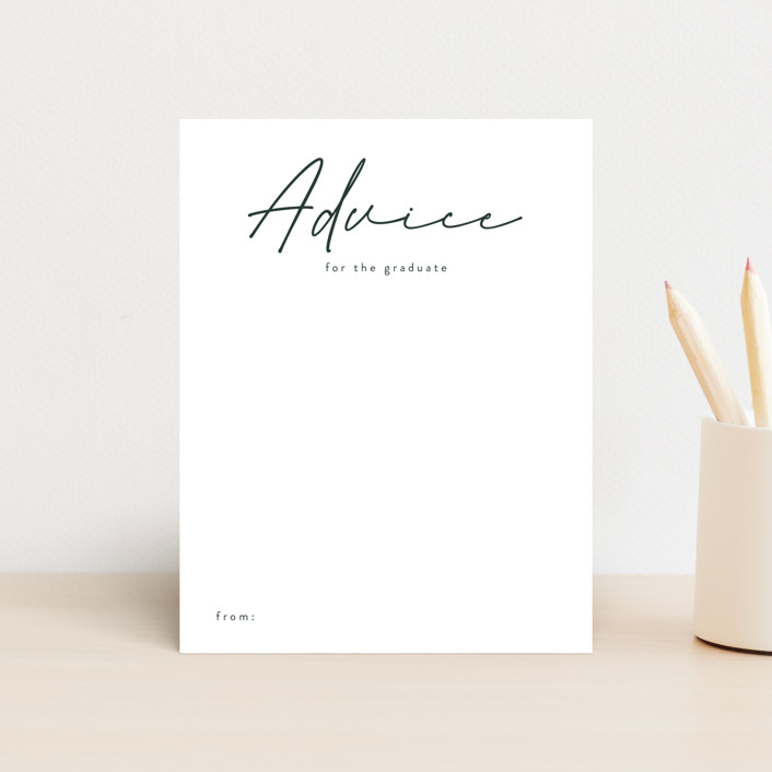 Corner Scripted Graduation Insert Cards by Melanie Severin | Minted