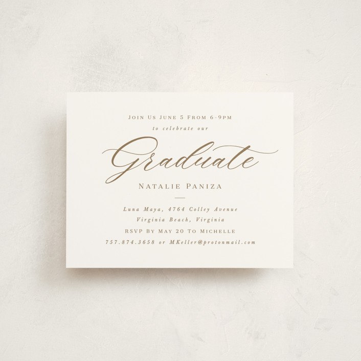 Gilded Graduate Graduation Insert Cards by Brandy Folse | Minted