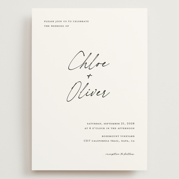 modern classic Grand Wedding Invitations by Pippa Shaw | Minted