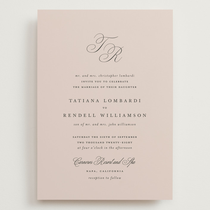 Arch Monogram Grand Wedding Invitations by Kelly Schmidt | Minted
