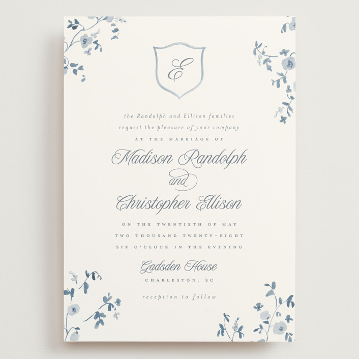 Wildflower Corners Grand Wedding Invitations by Everett Paper Goods ...